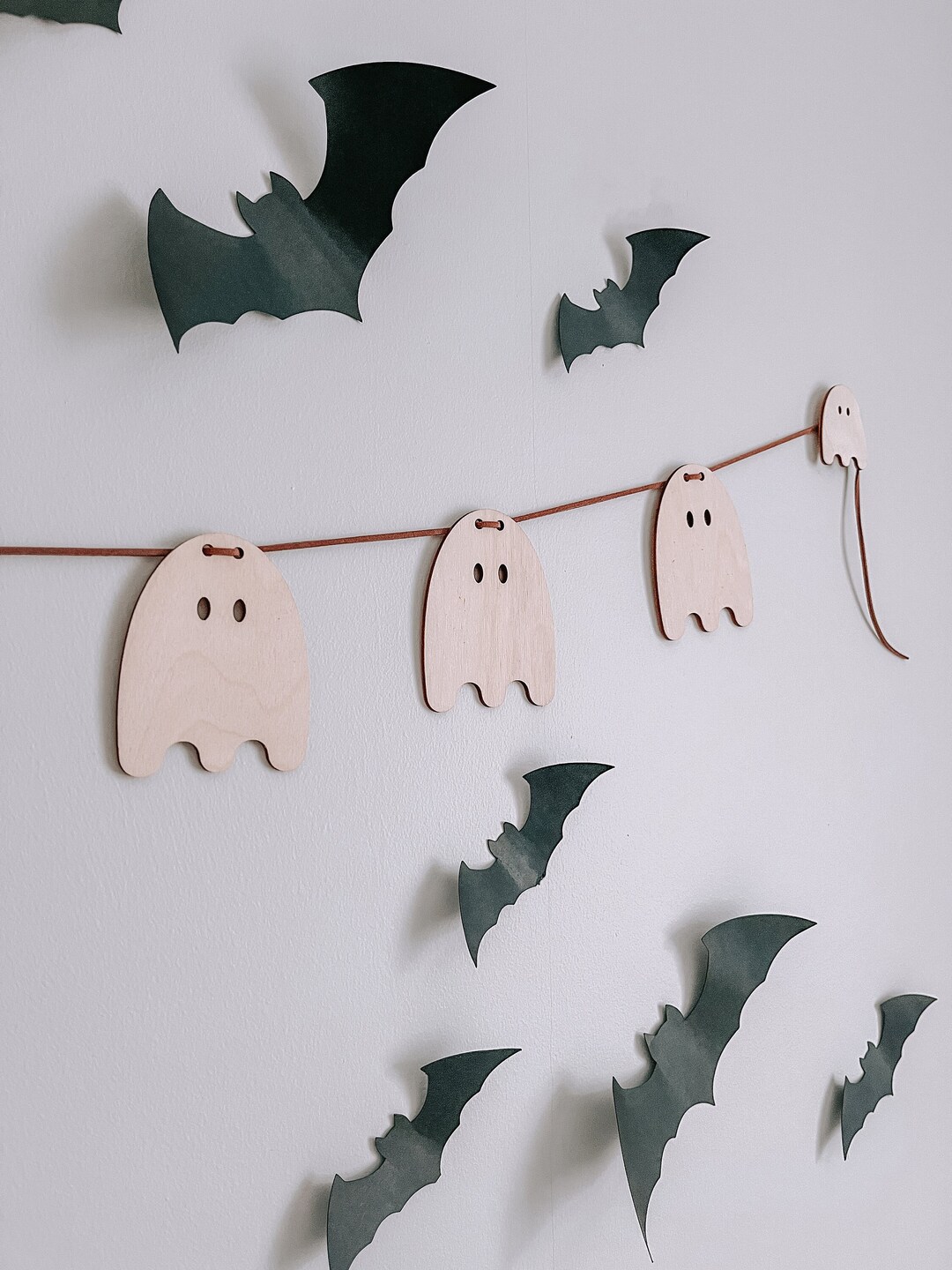 Build Your Own Ghost Bunting Large | Ghost Garland | Wooden Halloween ...