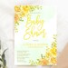 Editable Yellow Baby Shower Invitation Yellow Flower Baby - Etsy