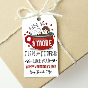 Editable Smores Fun Valentine Day Candy Gift Tag Printable - Etsy