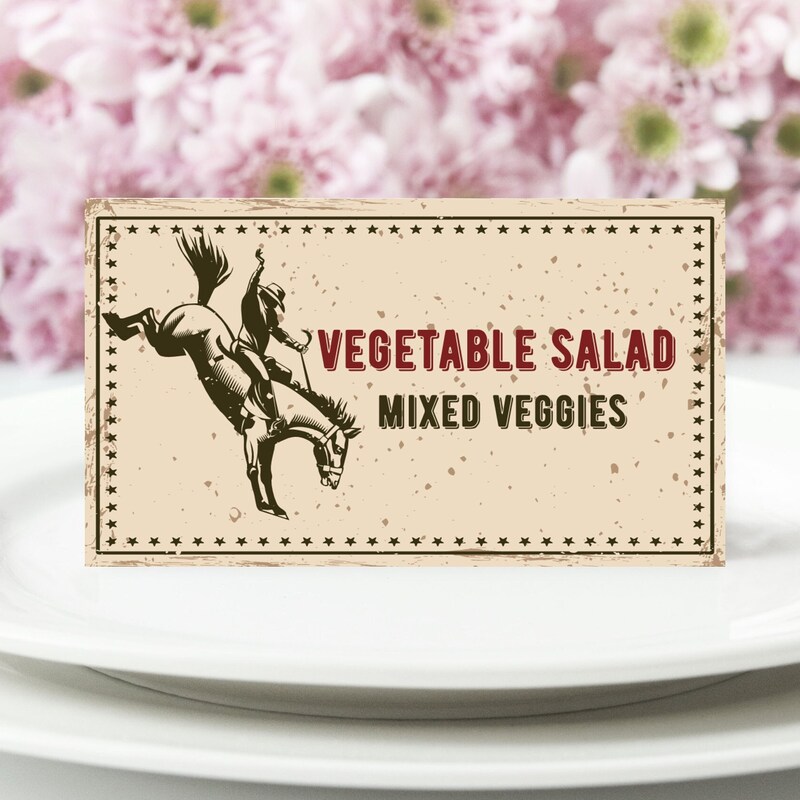 Western Food Label - Etsy