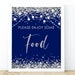Silver Glitter Blue Food Sign Birthday Party PRINTABLE Silver Glitter ...