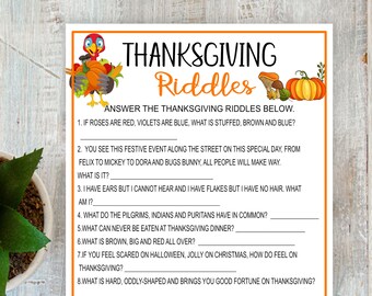 Turkey day game | Etsy