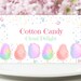 Editable Cotton Candy Food Labels Tent Card Food Card Table Tent Card ...