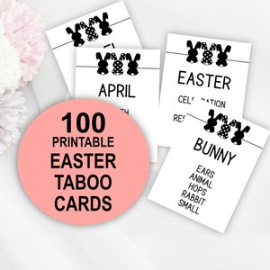 Easter Taboo Card Game, Group Game ,family, Printable, Easter ,fun ...