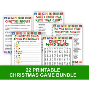 Christmas Games Bundle, Christmas Printable Games Bundle Pack Suite ...