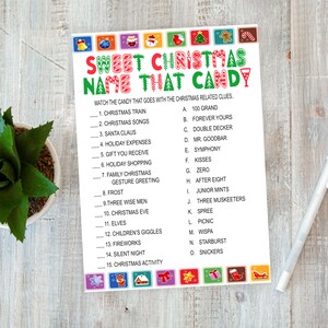 Candy Christmas Game Match, Fun Christmas Game, Game for Adults, Kids ...