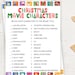 Christmas Movie Characters, Christmas Fun Game, Christmas Printable ...
