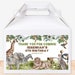 Editable Jungle Gable Box Favor Label Gift Box Label Birthday Party ...