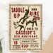 Editable Bull Riding Birthday Invitation Girl Western Birthday Party ...