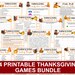 Thanksgiving Game Bundle Pack, Thanksgiving Games Set, Thanksgiving Day ...