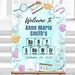 Editable Science Welcome Sign Party Decoration Blue Little Scientist ...