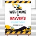 Editable Construction Welcome Sign Party Construction Birthday Party ...