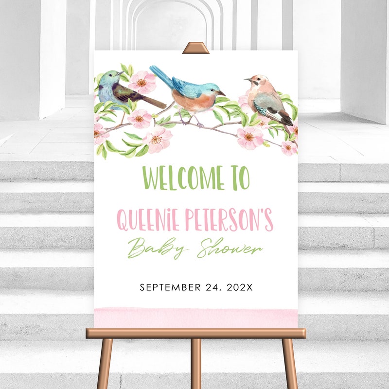 Welcome Sign With Birds - Etsy