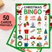 Christmas Bingo Game PRINTABLE Christmas Games for Kids and Adults ...
