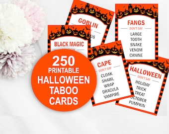 Halloween Taboo Halloween Party Game Digital Download - Etsy