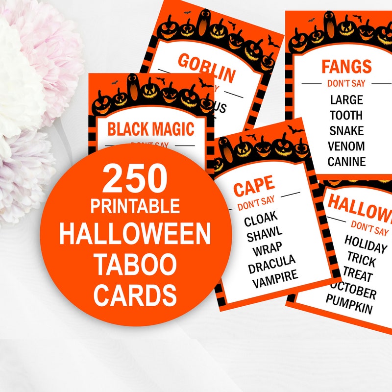 Halloween Taboo Games - Etsy