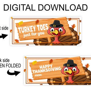 Turkey Happy Thanksgiving Day Treat Bag Topper Favor Bag Topper Goody ...