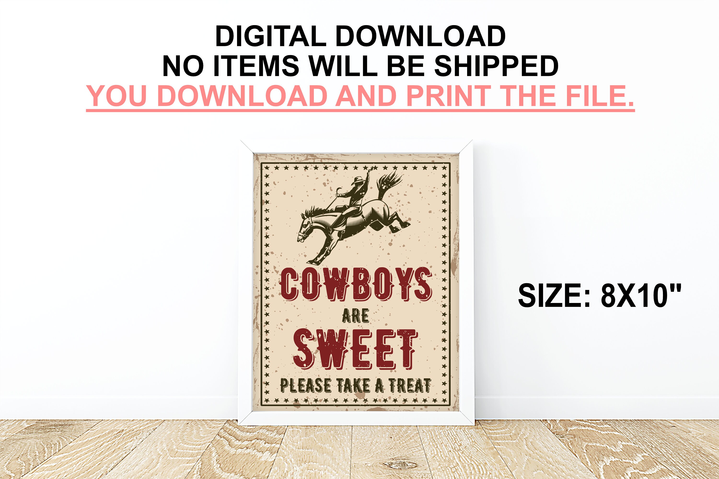 Cowboys Are Sweet Sign Rodeo Table Decor Birthday Party Sign | Etsy