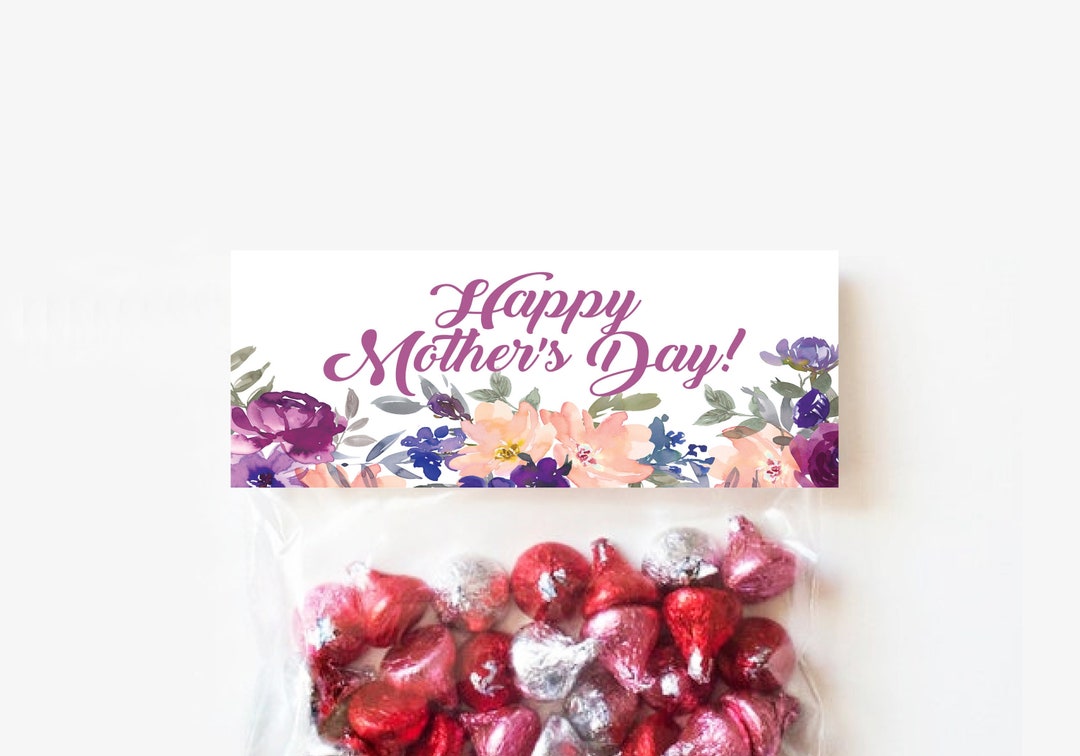Mother's Day Treat Bag Topper, PRINTABLE, Classroom Favor Bag, Goody ...