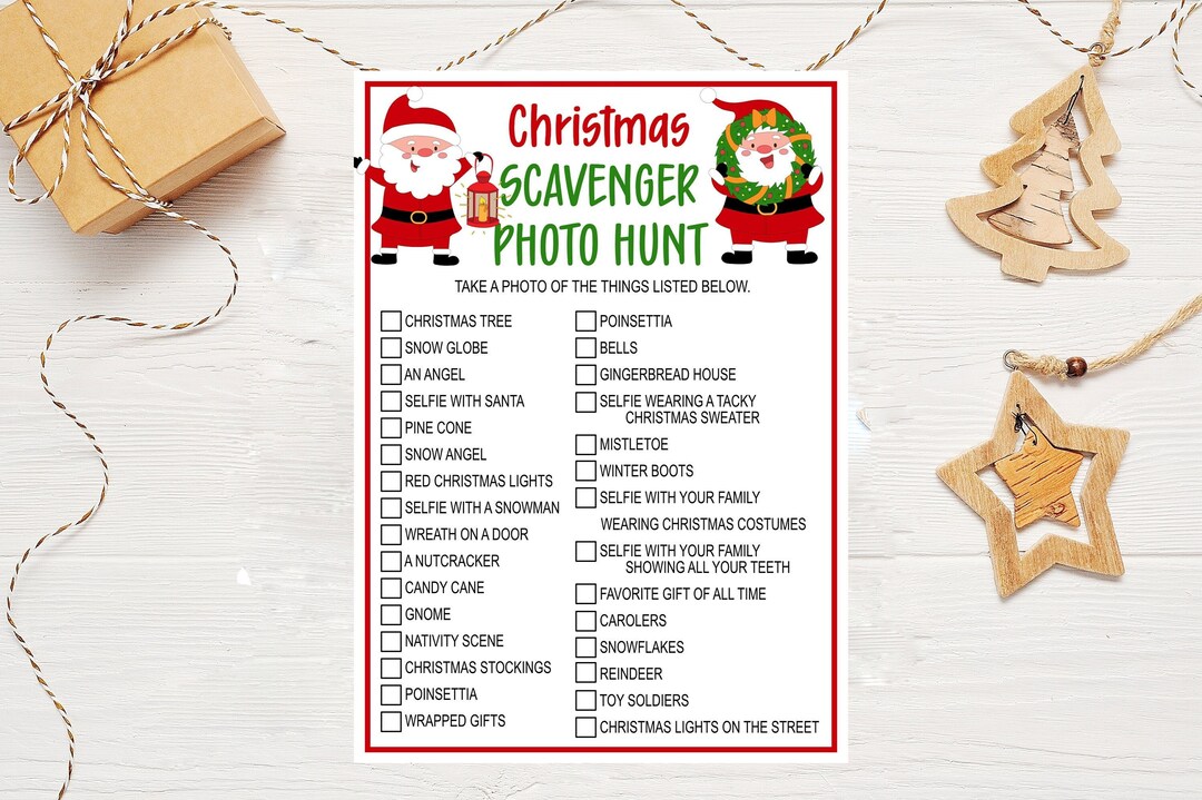 Christmas Scavenger Photo Hunt Game Fun Christmas Party Game Christmas ...
