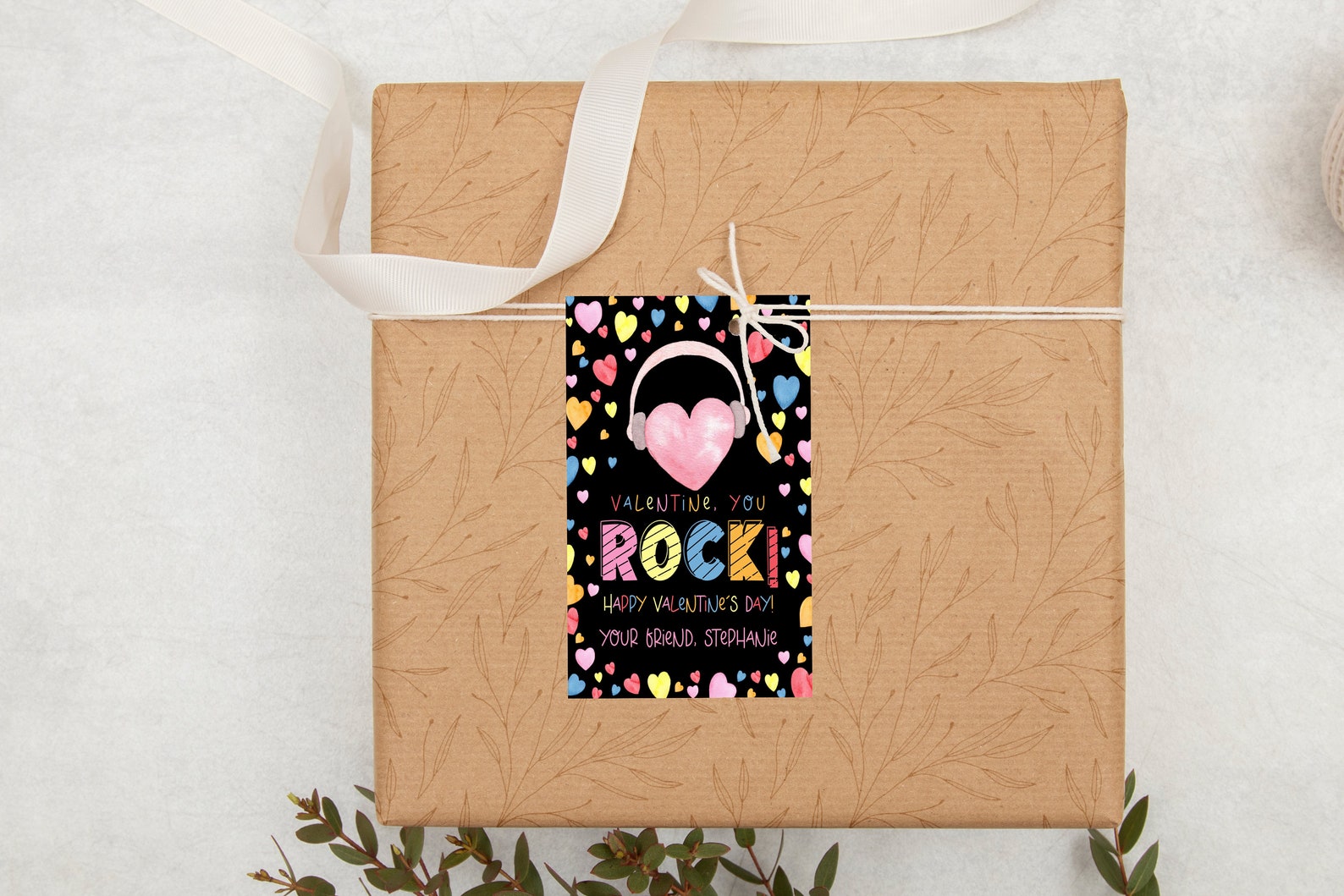 Editable You Rock Valentine Gift Tag, Printable Kids Classroom ...