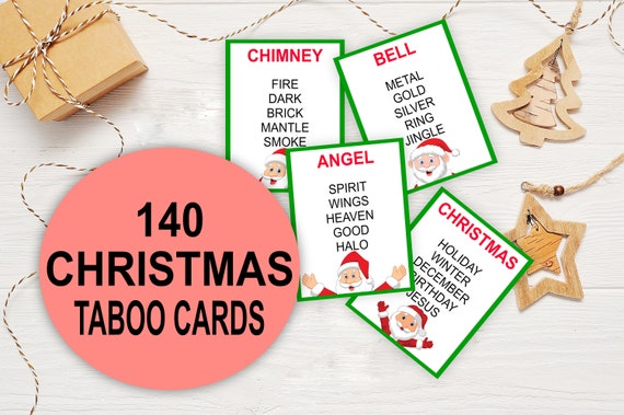 Christmas Taboo Card Game Group Game Family Game | Etsy
