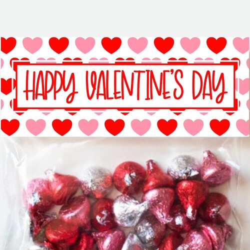 Happy Valentine's Day Treat Bag Toppers Valentines Treat - Etsy