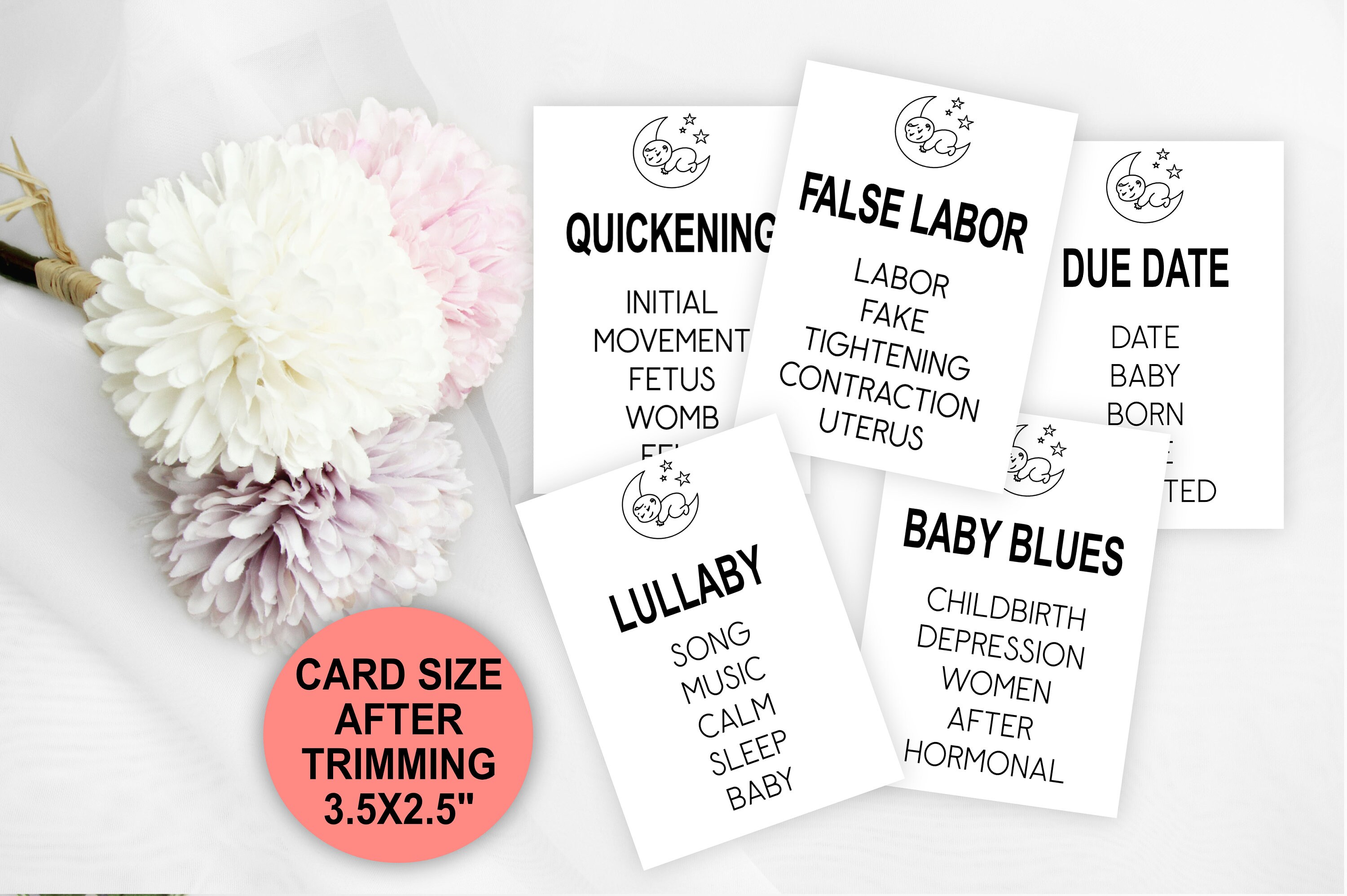 Baby Shower Taboo Card Game Printable Baby Shower Taboo Game | Etsy