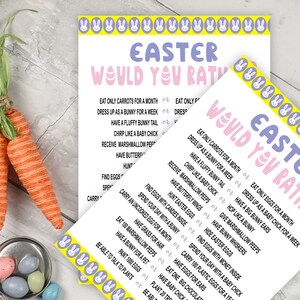 Easter Day Game, Would You Rather Game, Fun Easter Day Game, PRINTABLE ...