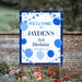 Editable Blue Welcome Sign Birthday Party Blue Balloons Welcome Sign ...