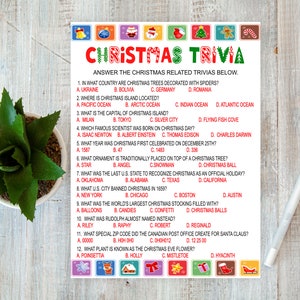 Christmas Game, Christmas Trivia Game, Christmas Printable Game, Fun ...