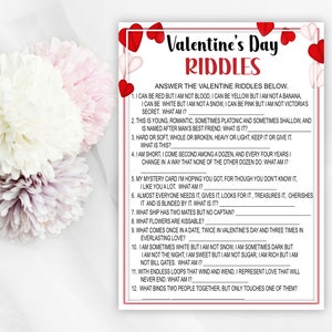 Valentine's Day Riddle Valentine's Day Game - Etsy UK