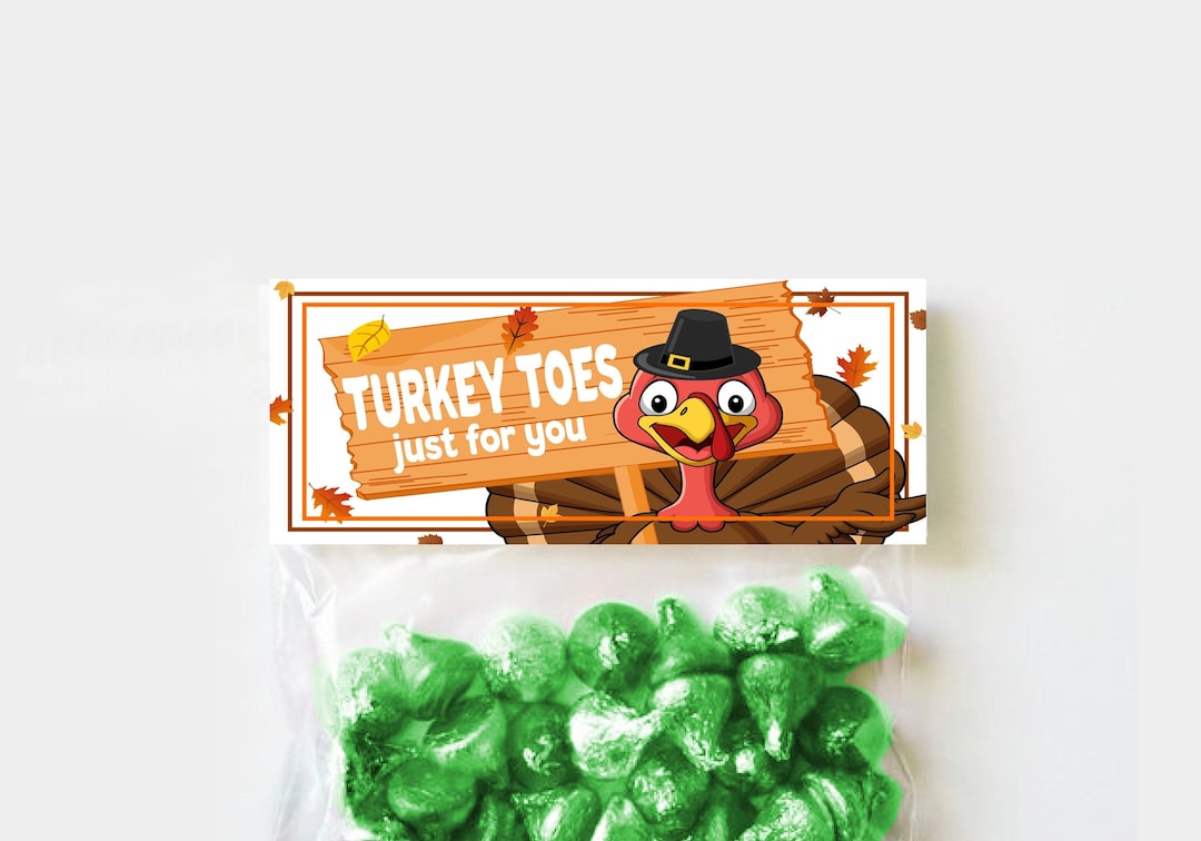 Turkey Happy Thanksgiving Day Treat Bag Topper Favor Bag Topper Goody ...