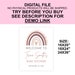 Editable Boho Rainbow Welcome Sign Minimal Simple Baby Shower Welcome ...