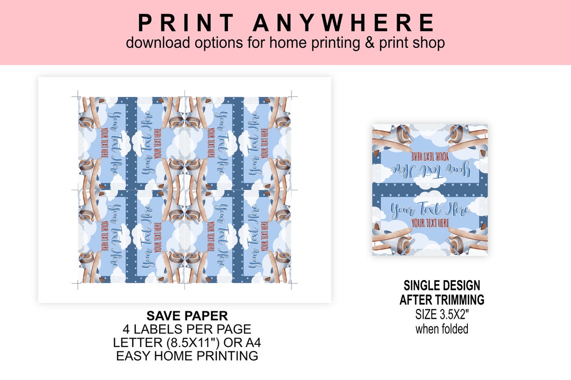 Editable Blue Airplane Food Labels Tent Card Food Card Table - Etsy