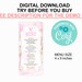 Editable Travel Menu Card Pink Adventure Gold Event Menu Baby Shower ...
