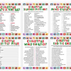 Christmas Games Bundle, Christmas Printable Games Bundle Pack Suite ...