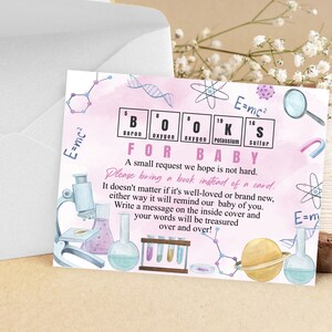 Editable Science Baby Shower Invitation Template Set Little Scientist ...