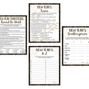 New Years Eve Party Games Bundle Set New Years Game Pack New Years Eve ...