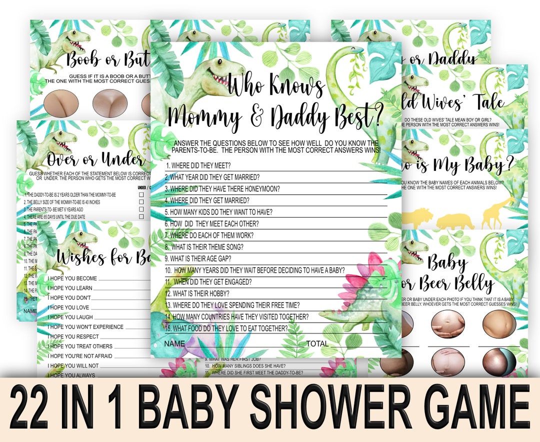 Dinosaur Theme Baby Shower Games, Baby Shower Games Dinosaur Theme ...