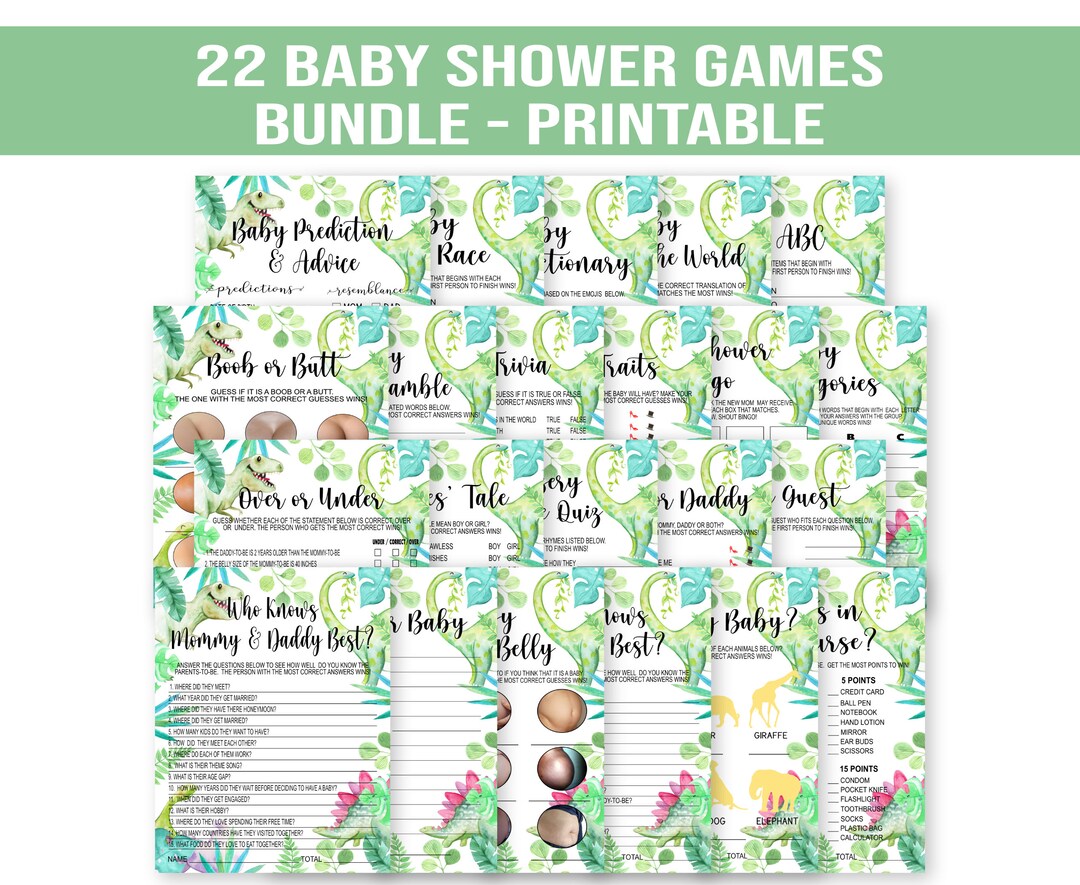 Dinosaur Theme Baby Shower Games, Baby Shower Games Dinosaur Theme ...