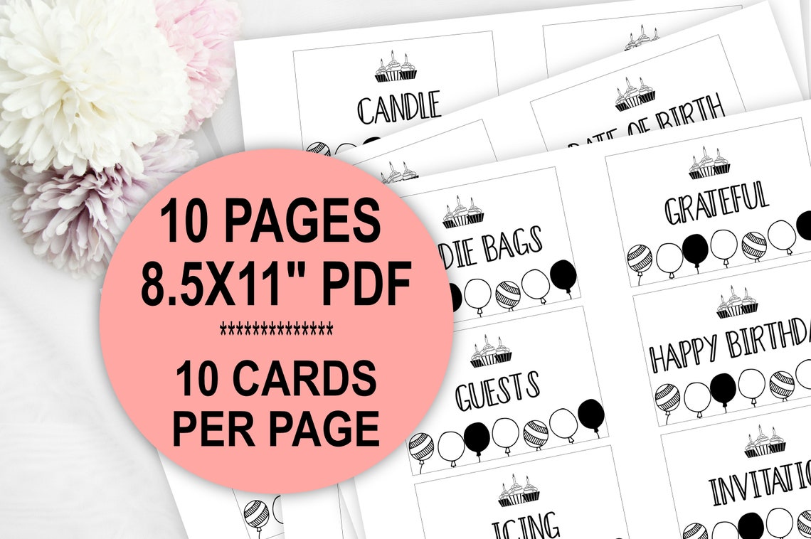Birthday Party Charades Game Cards Printable Birthday - Etsy