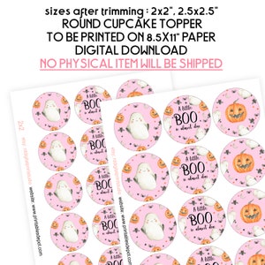 Halloween Cupcake Topper Baby Shower Cupcake Topper Label Tag Pumpkin ...