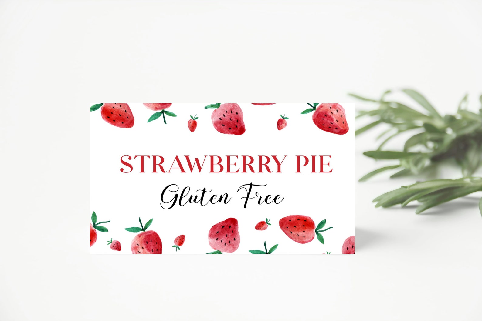 Editable Strawberry Food Label: Baby Shower Table Tent Card (digital ...