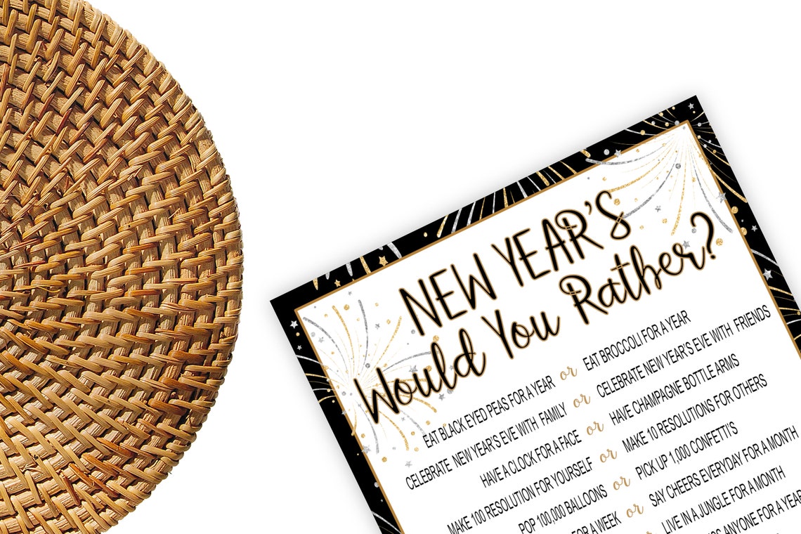 New Year's Eve Would You Rather Game New Year's Eve - Etsy