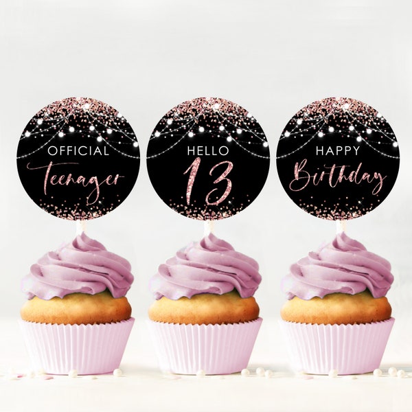 13th Birthday Cupcake Topper - Etsy
