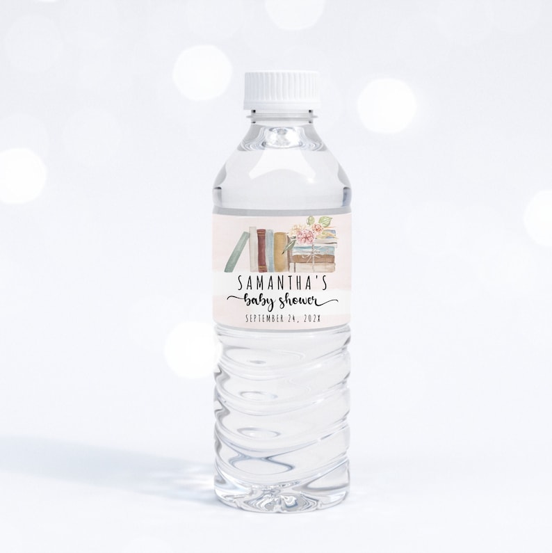 Editable Storybook Water Bottle Label Pink Storybook Water - Etsy