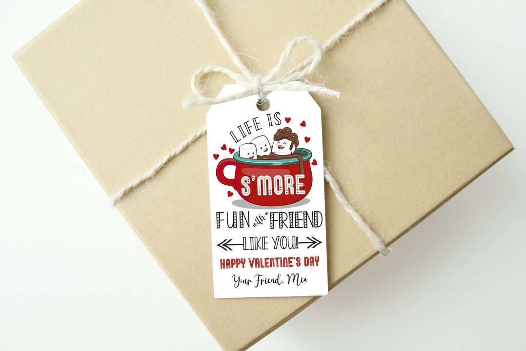 Editable Smores Fun Valentine Day Candy Gift Tag Printable Valentine ...