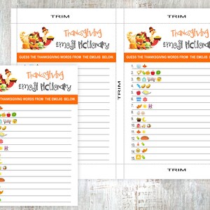 Thanksgiving Emoji Pictionary Game, Thanksgiving Emoji Pictionary ...