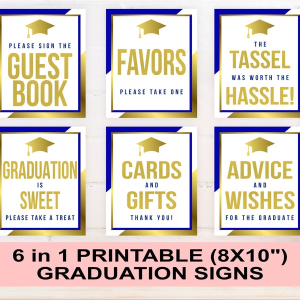 Blue Gold Graduation - Etsy